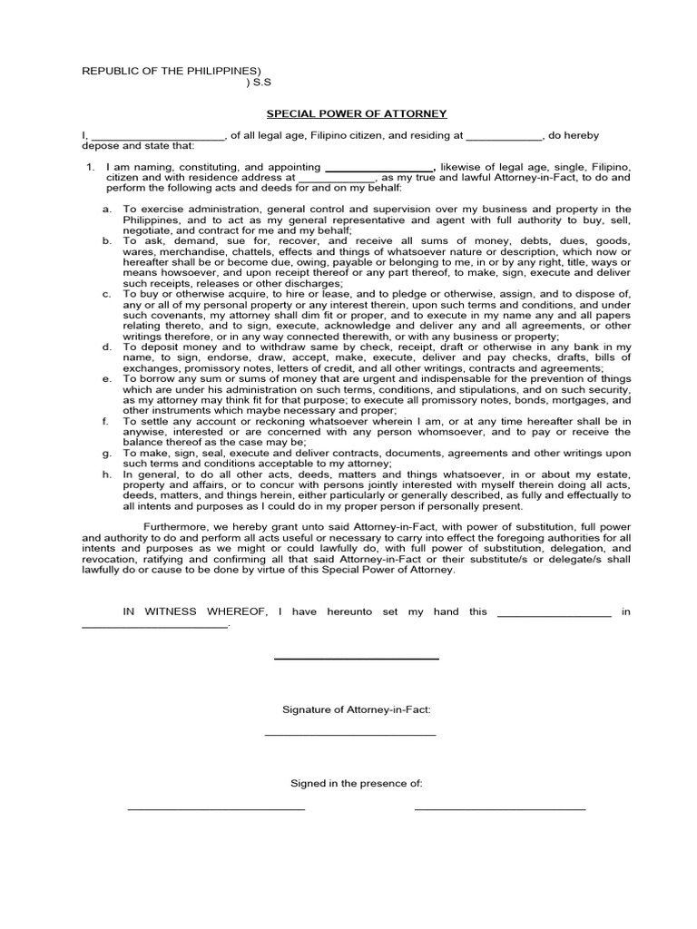 General PA | PDF | Power Of Attorney | Promissory Note