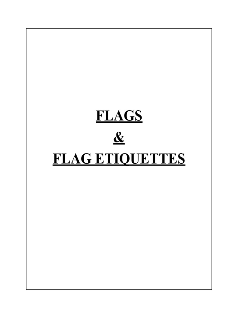 Notes On Flags & Moorings | PDF | Flag | Water Transport