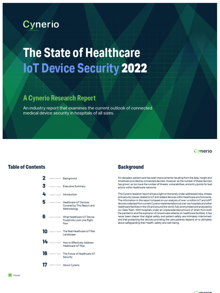 A Cynerio Report - The State of IoMT Device Security 2022 | PDF ...