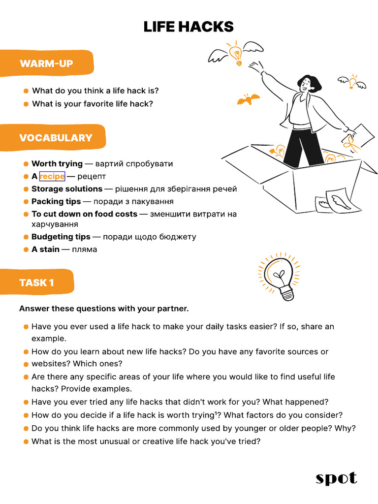 A1-A2 Life Hacks | PDF | Lifestyle