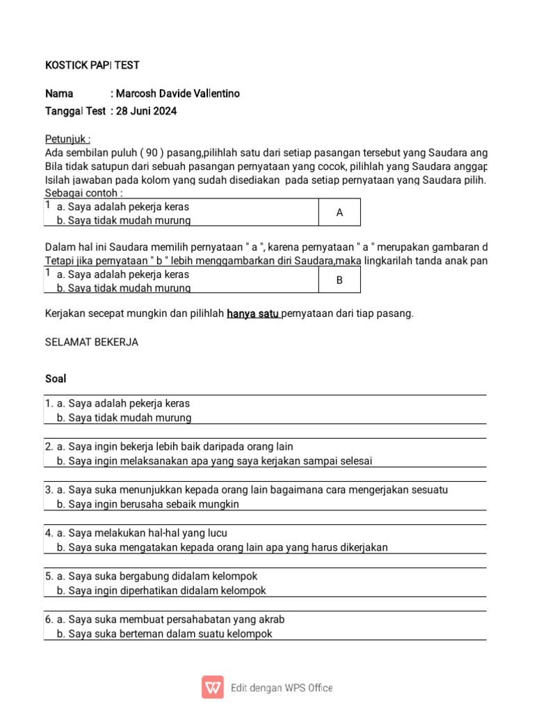 Papi Kostick Scoring | PDF