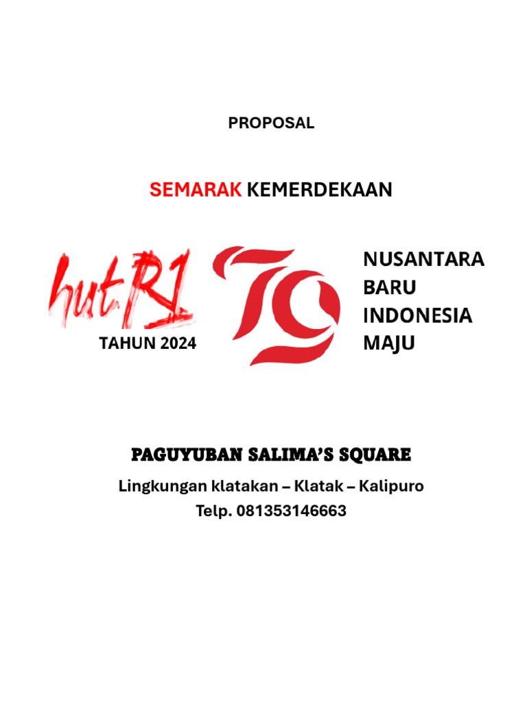 Proposal Semarak Kemerdekaan Hut Ri Ke 79 | PDF