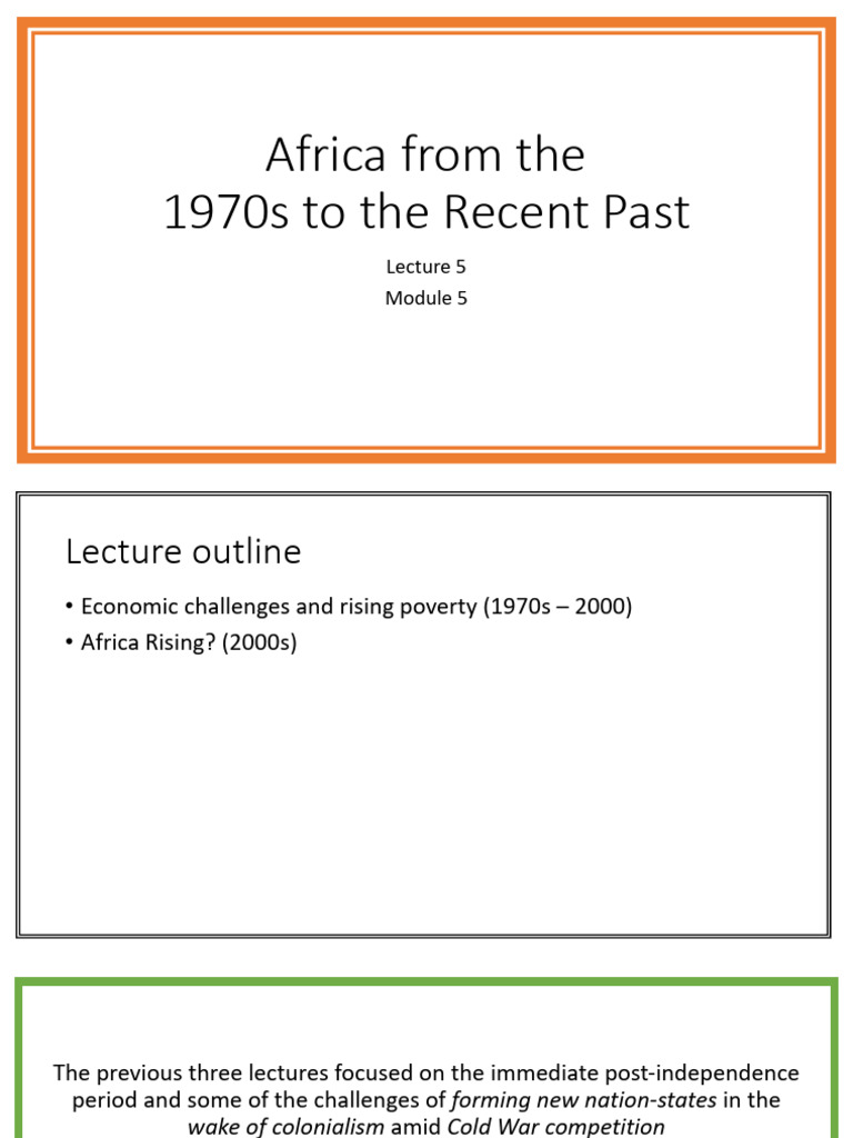 Africa To The Recent Past | PDF | Cash Crop | Zambia