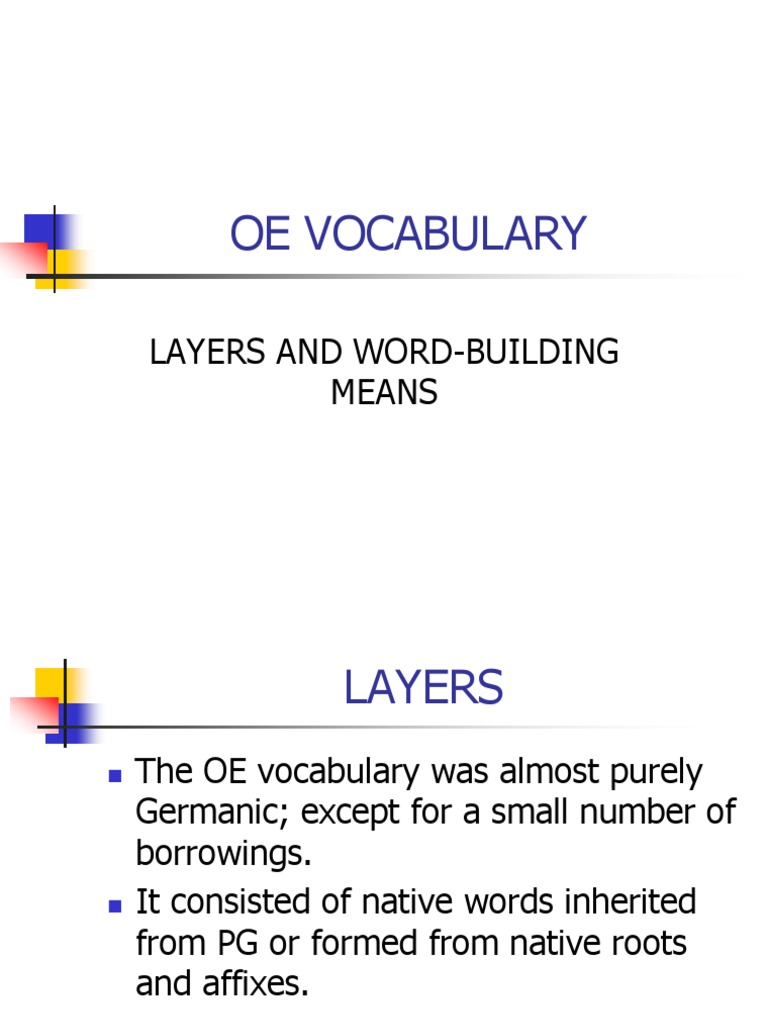 Oe Vocabulary | PDF | Word | Part Of Speech