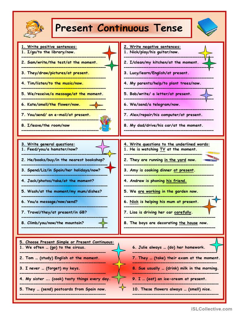 Present Continuous Tense | PDF