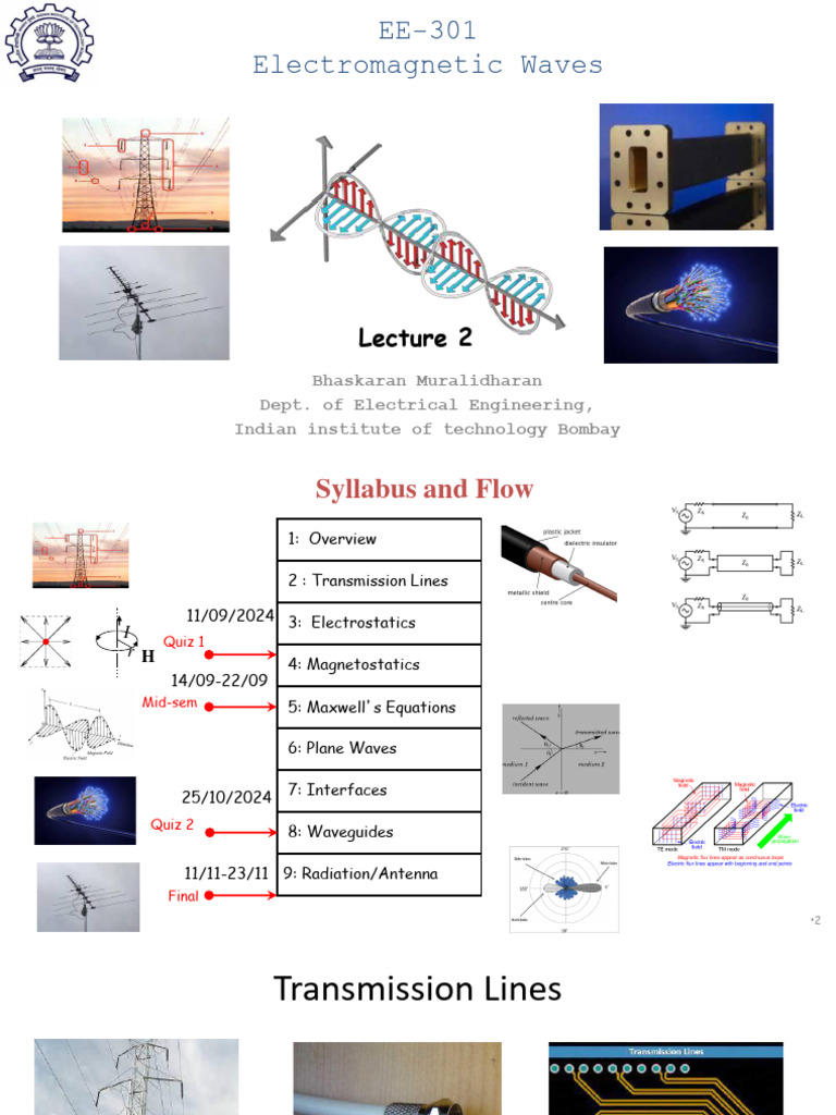 EE 301 Lec2 2024 | PDF | Transmission Line | Physical Phenomena