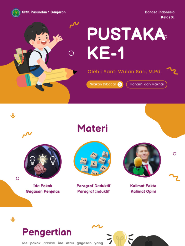 Pustaka Ke-1. Ide Pokok, Deduktif, Induktif, Fakta, Opini | PDF | Seni ...
