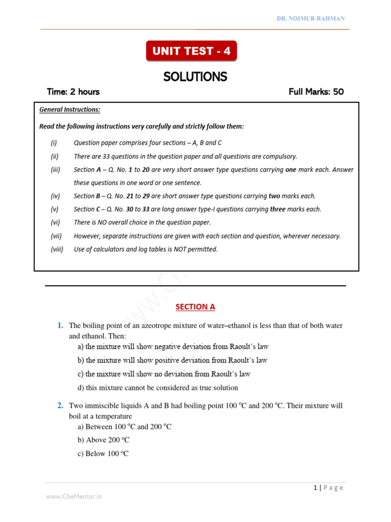 Solutions OT4 | PDF | Phases Of Matter | Physical Quantities