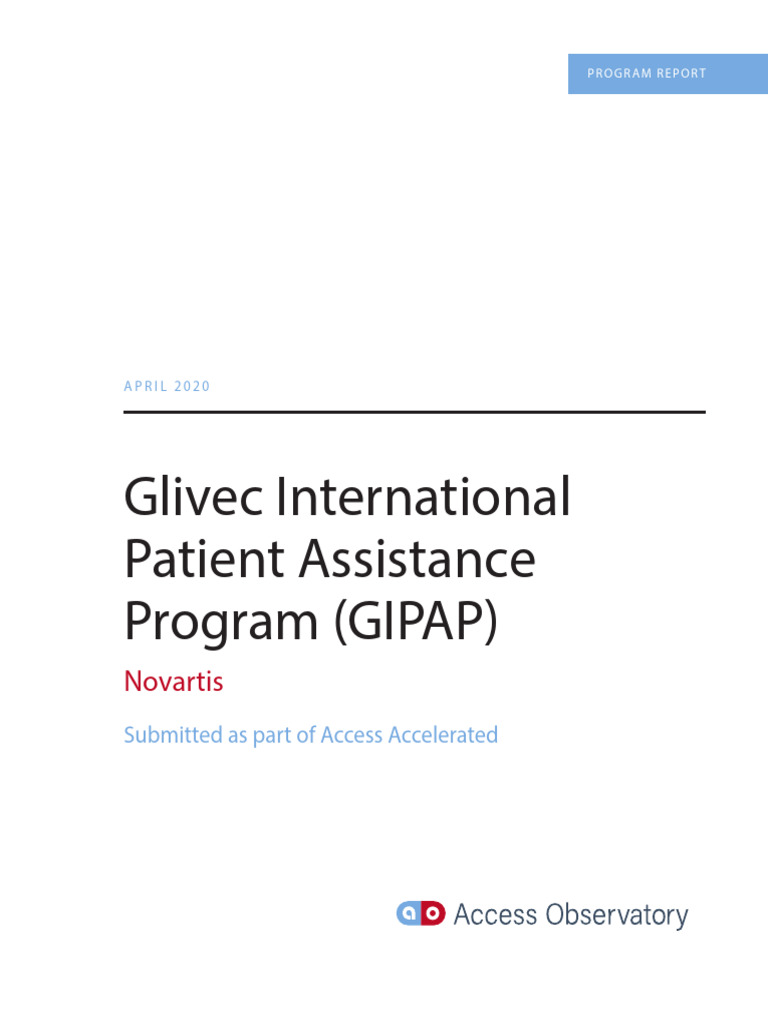 Glivec International Patient Assistance Program (GIPAP) | PDF ...