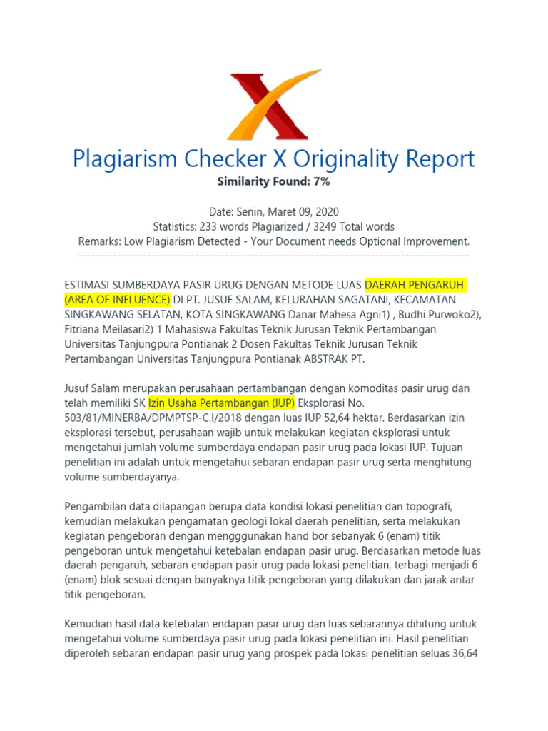 Plagiarism Checker | PDF
