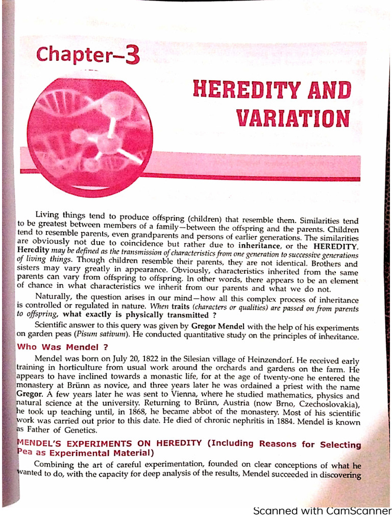 Heredity And Variation Pdf