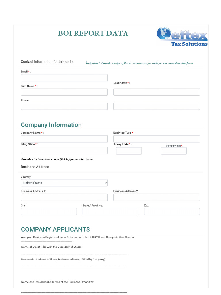 BOI Reporting Data Collection - Eftex | PDF | Monopoly (Economics ...