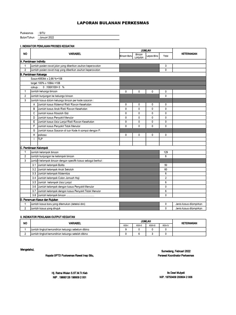 Laporan Perkesmas 2020 | PDF
