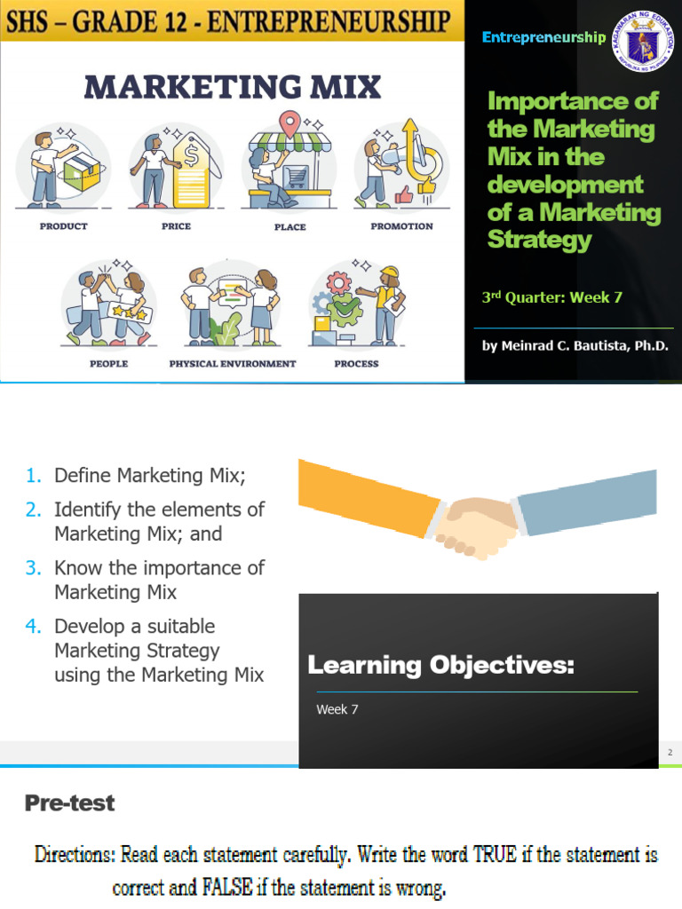 Entrepreneurship - Importance of The Marketing Mix in The Development ...