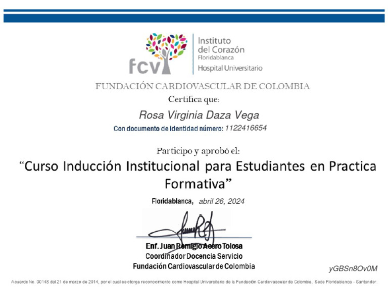 Descargue Su Certificado | PDF