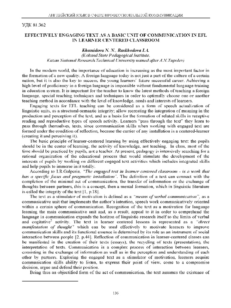 Learner Centered | PDF | Learning | Communication