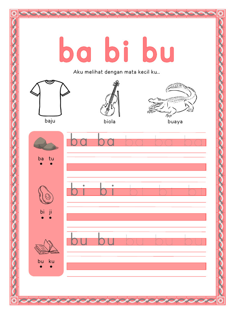 Tracing Huruf Ba1 | PDF