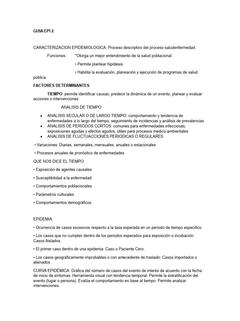 Guia Epi 2 | PDF | Tasa de mortalidad | Invalidez
