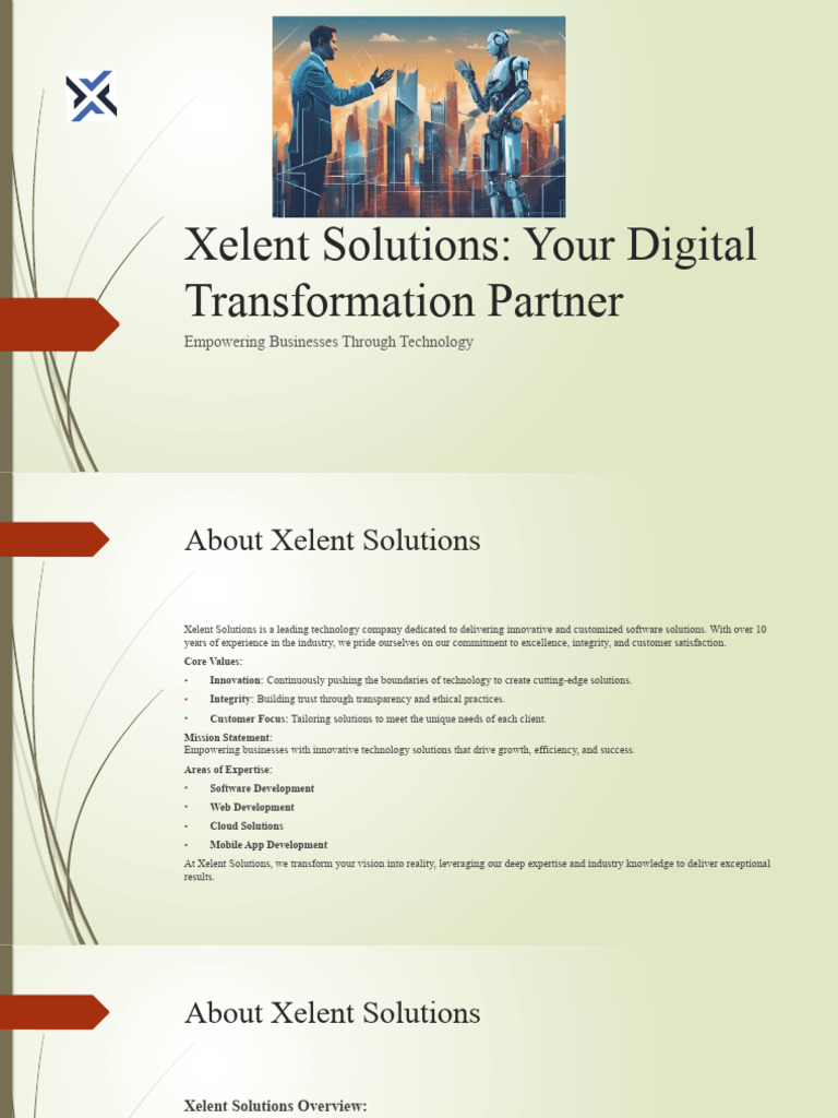 Xelent Solutions - Your Digital Transformation Partner | PDF | Cloud Computing | Digital Marketing