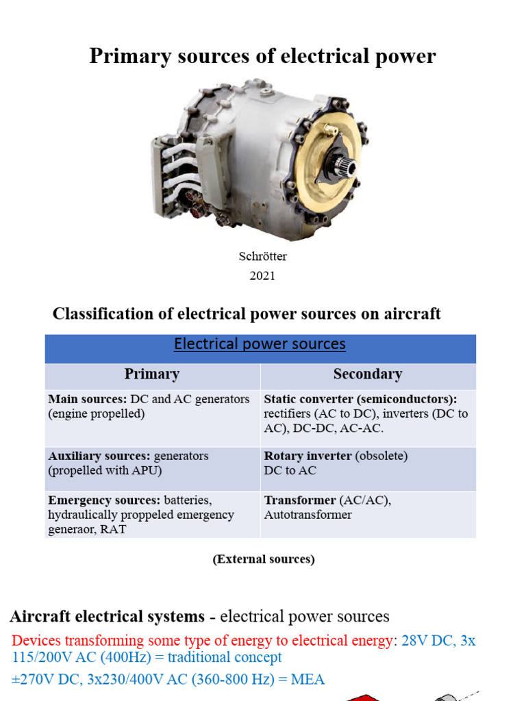 3.primary Sources of Electrical Power | PDF | Alternating Current ...