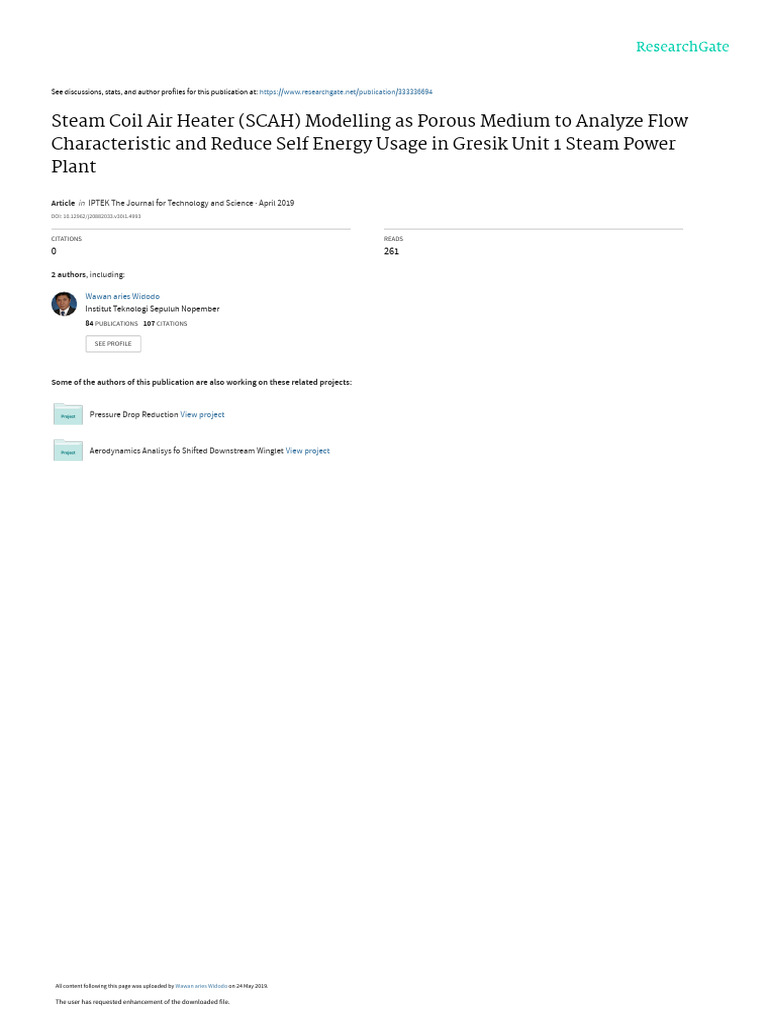 Steam Coil Air Heater | PDF | Fluid Dynamics | Heat Exchanger