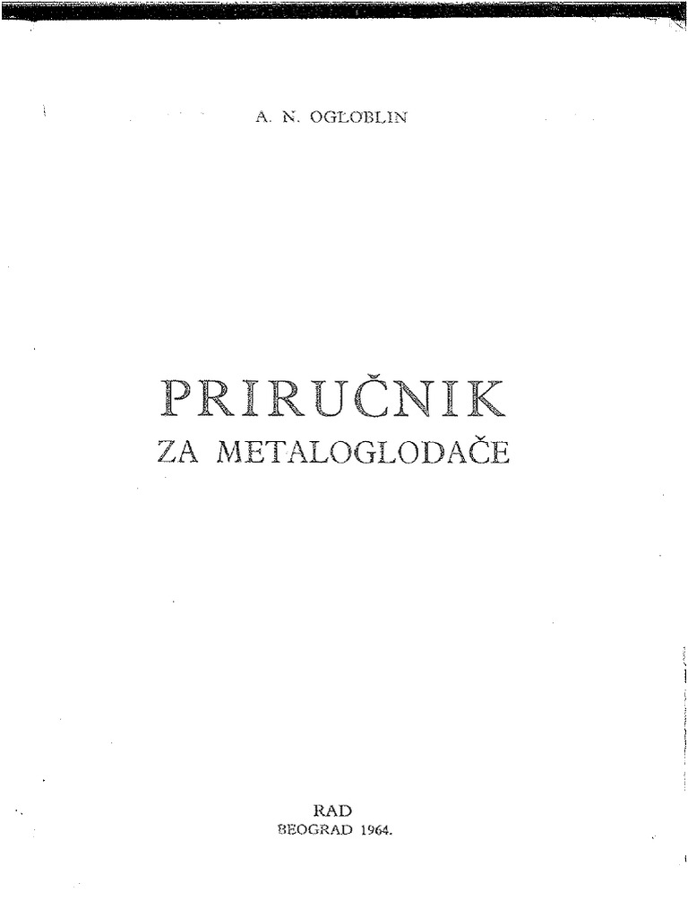 Prirucnik Za Metaloglodace | PDF