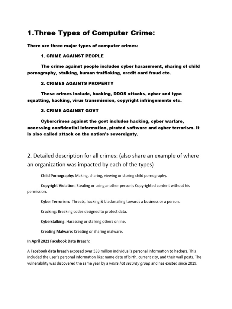 Computer Crimes | PDF