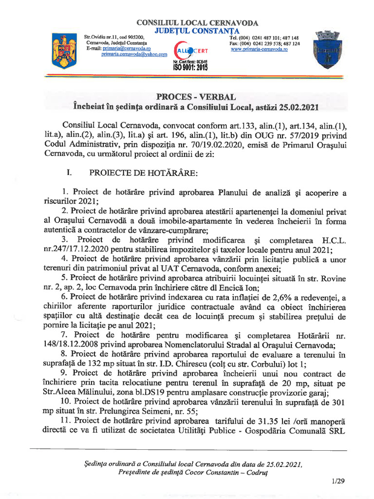 PV Ordinara 25.02.2021 | PDF
