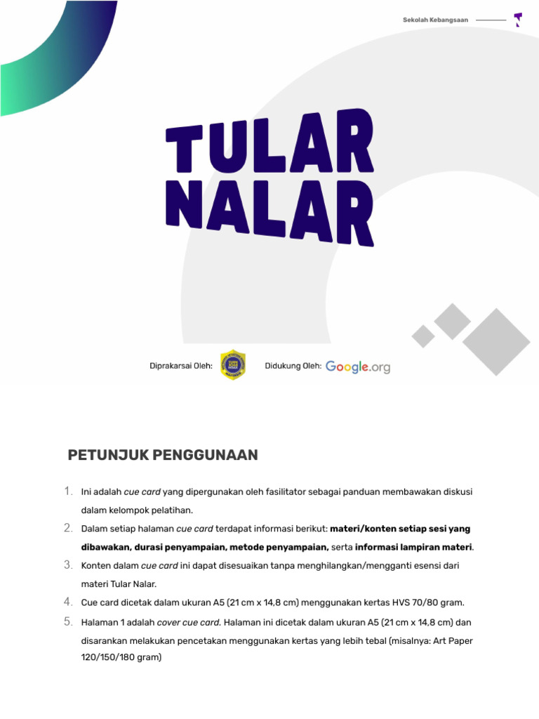 Panduan Fasilitasi Tular Nalar | PDF