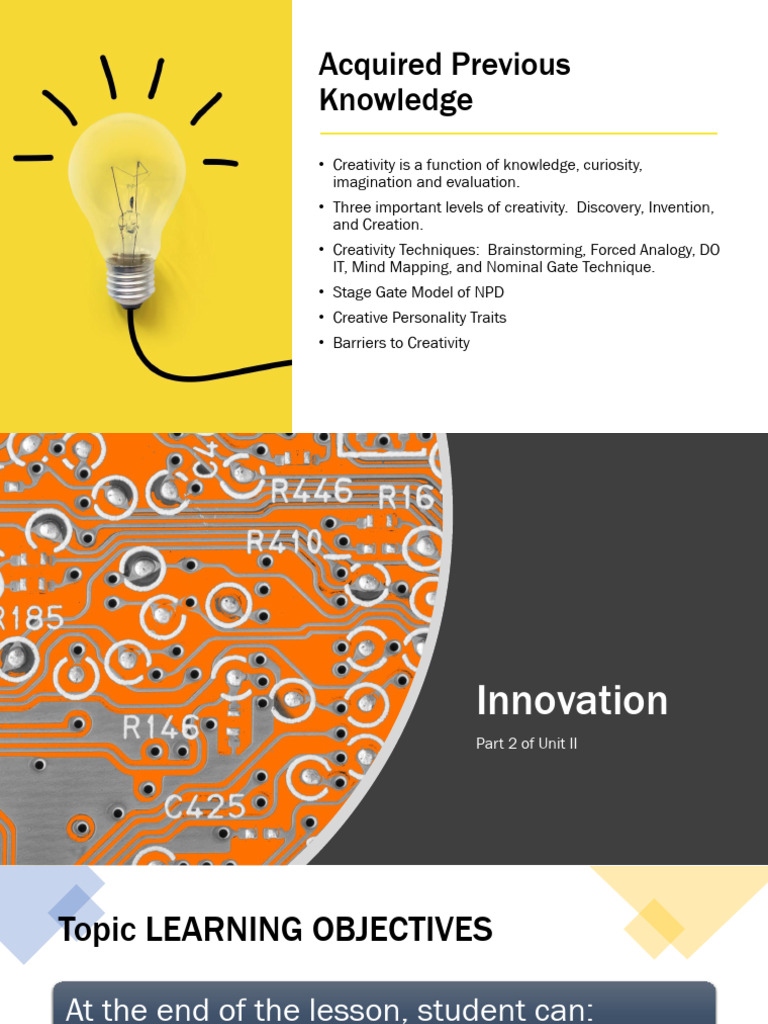5 Unit II Innovation | PDF | Innovation | Creativity