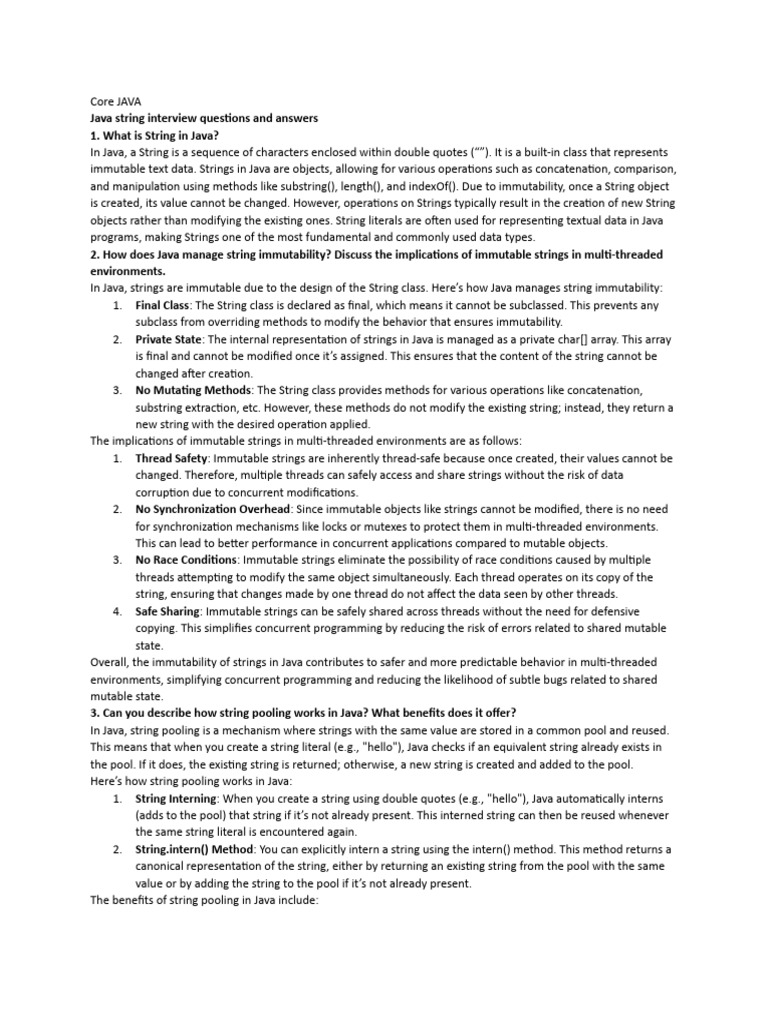Core JAVA | PDF | Regular Expression | String (Computer Science) Core JAVA | PDF | Regular Expression | String (Computer Science)