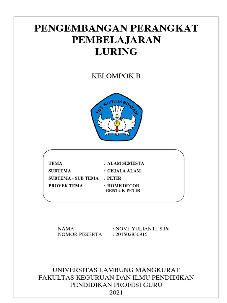 RPPH (PPL Ke3.) Gejala Alam Petir | PDF