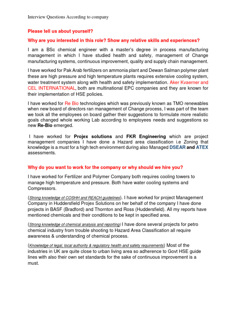 Regulatory Compliance Interview Insights | PDF | Regulatory Compliance ...