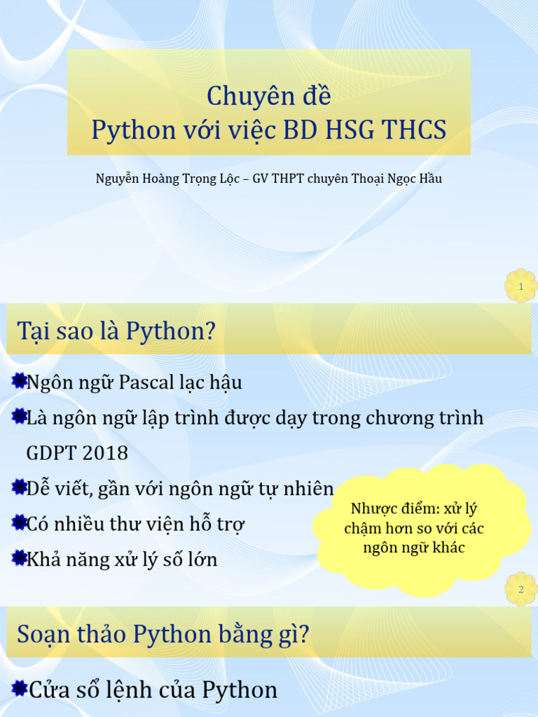 Python Trong BD HSG THCS | PDF
