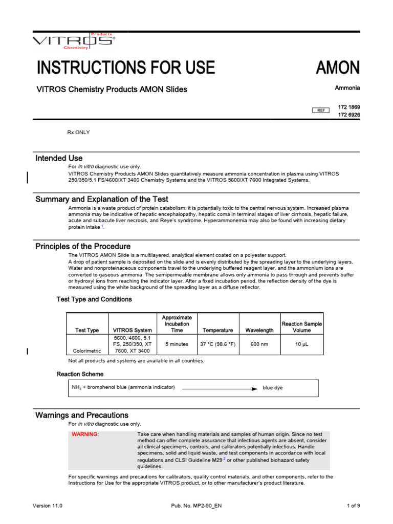AMON | PDF | Ammonia | Calibration