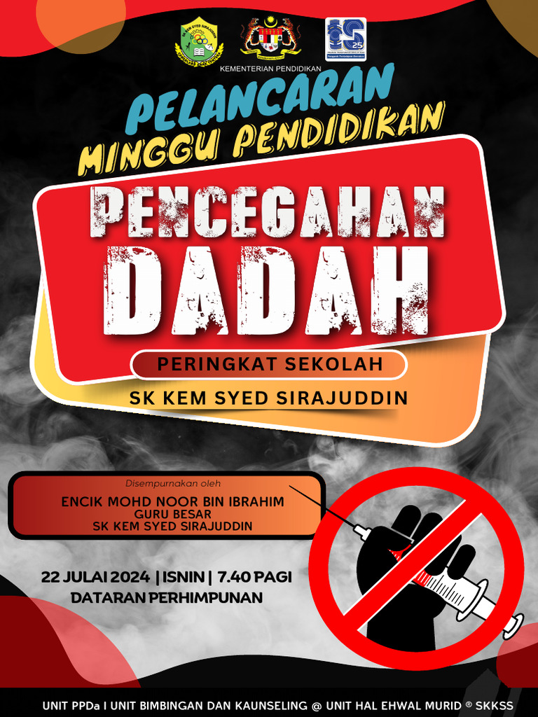 Buku Program Pelancaran Minggu Pendidikan Pencegahan Dadah SKKSS 2024 | PDF