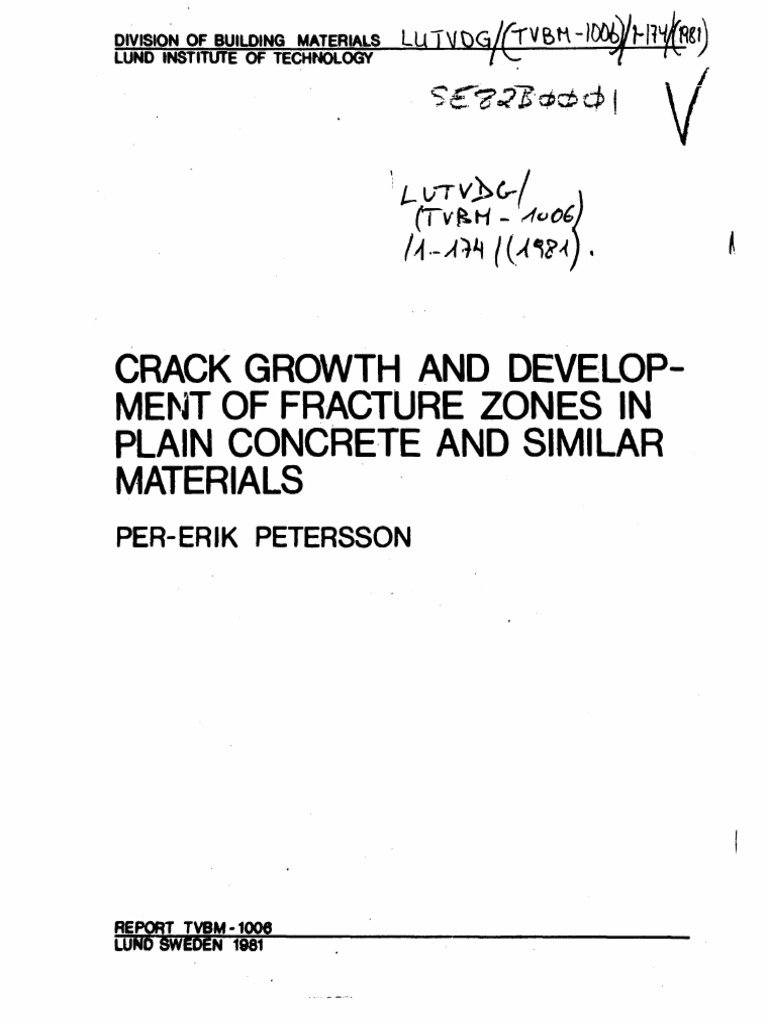 Crack Growth and Development of Fracture Zones in Plain Concrete and ...