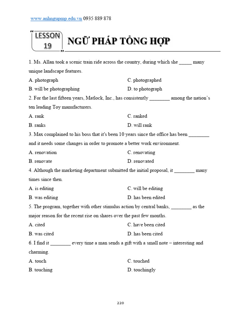NG Pháp T NG H P: WWW - Anhngupmp.edu - VN | PDF