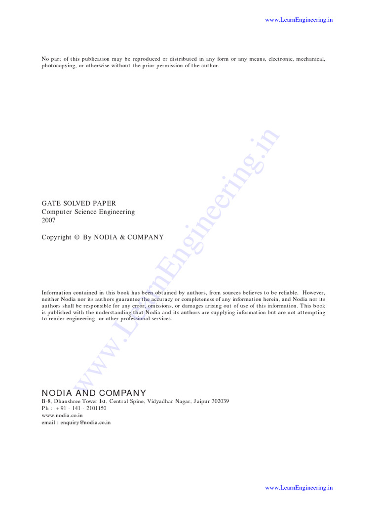 CS - 2007 - by WWW - LearnEngineering.in | PDF | Thread (Computing) | Theoretical Computer Science