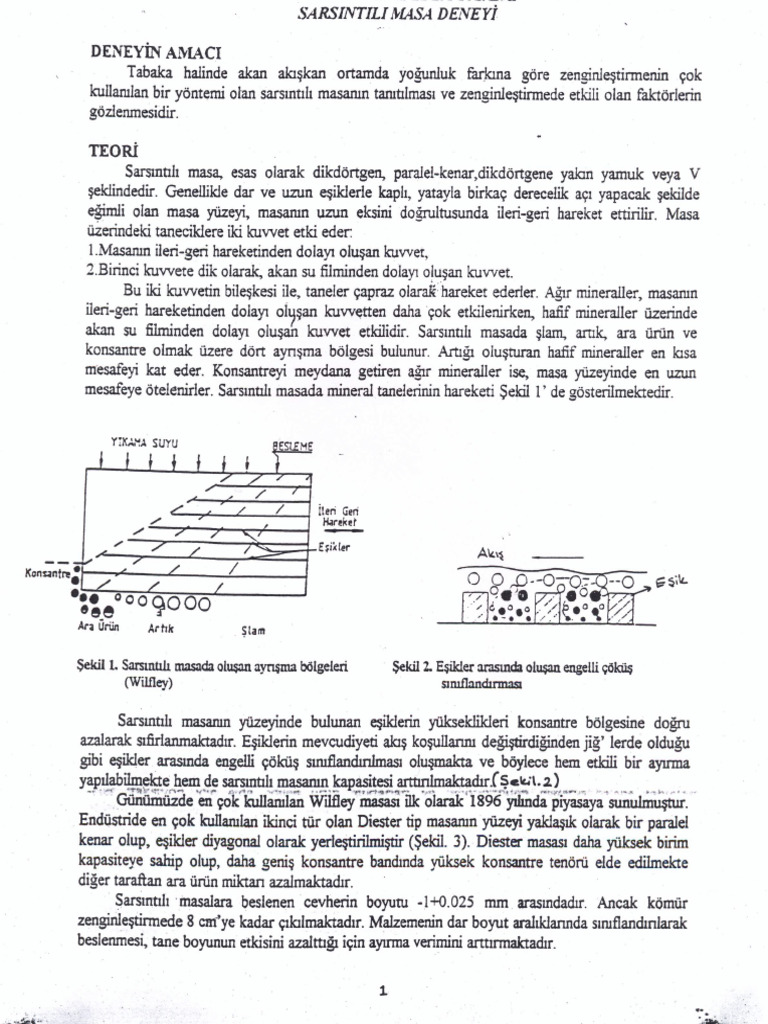 Deney 2-Sarsıntılı Masa Ile Zenginleştirme | PDF
