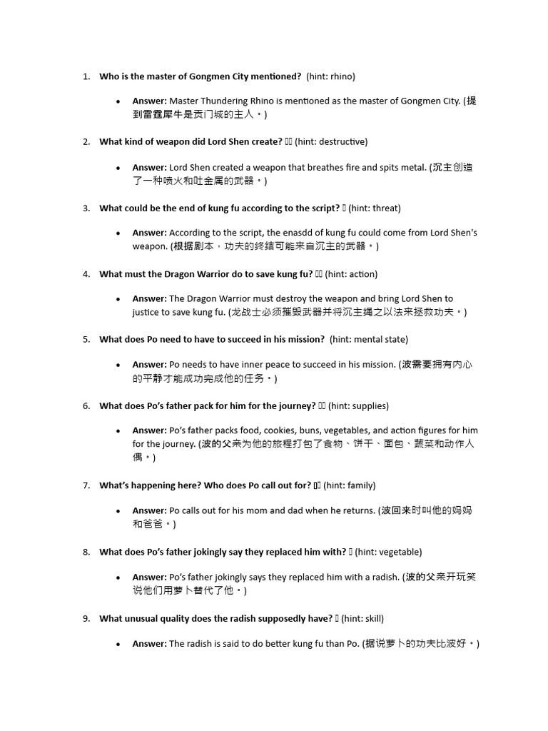 Question and Answers | PDF