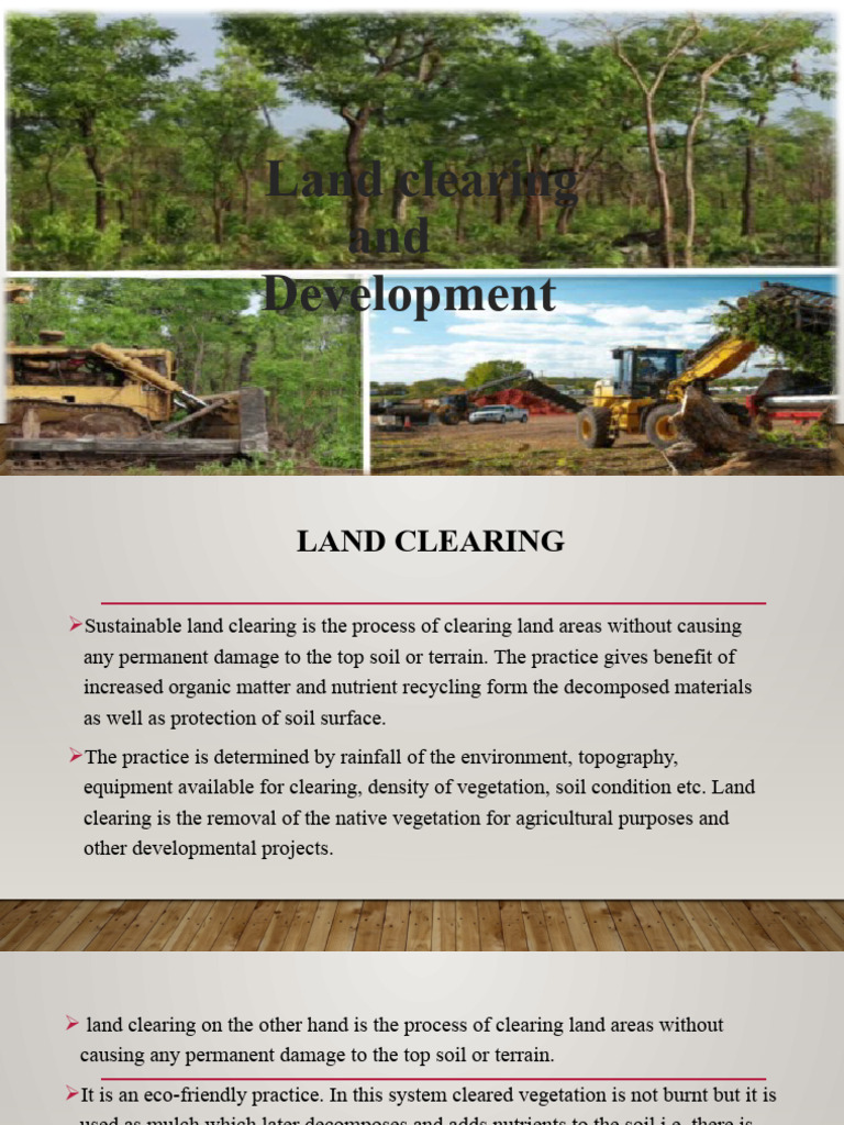 Land Clearing and Development | PDF | Agriculture | Loader (Equipment)