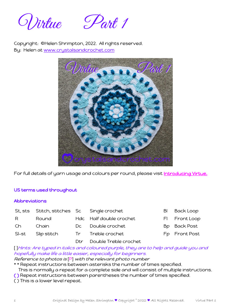 Virtue Part 1 US Terms Photo Tutorial 9pjedo | PDF | Crochet | Knitting