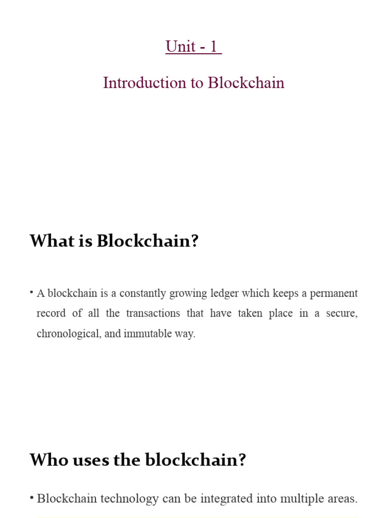 Introduction To Blockchain | PDF | Cryptocurrency | Distributed Computing