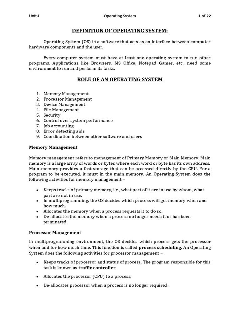 19.Cours Notes OS | PDF | Thread (Computing) | Process (Computing)