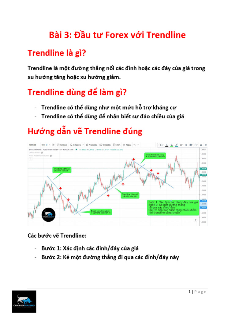 Bài 3 - Trendline Và Cách Trade V I Trendline | PDF