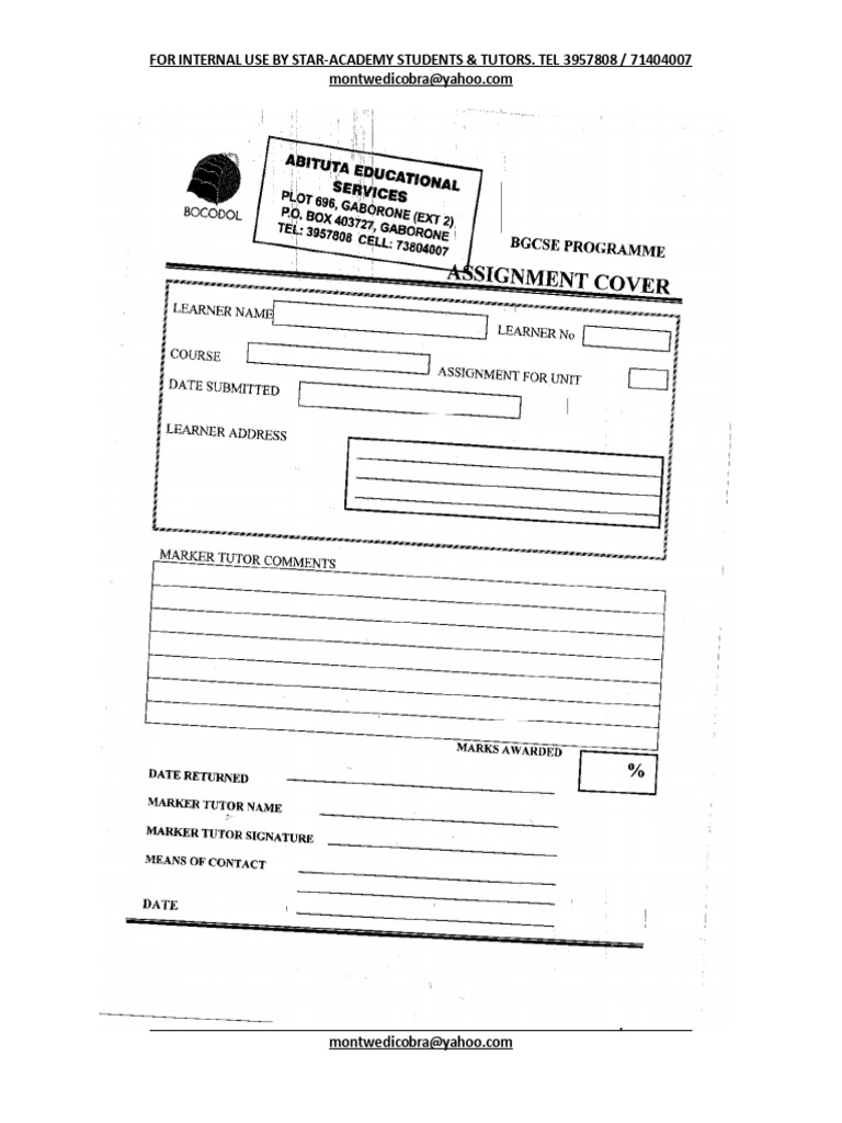 BGCSE Bocodol English Paper Bgcse | PDF