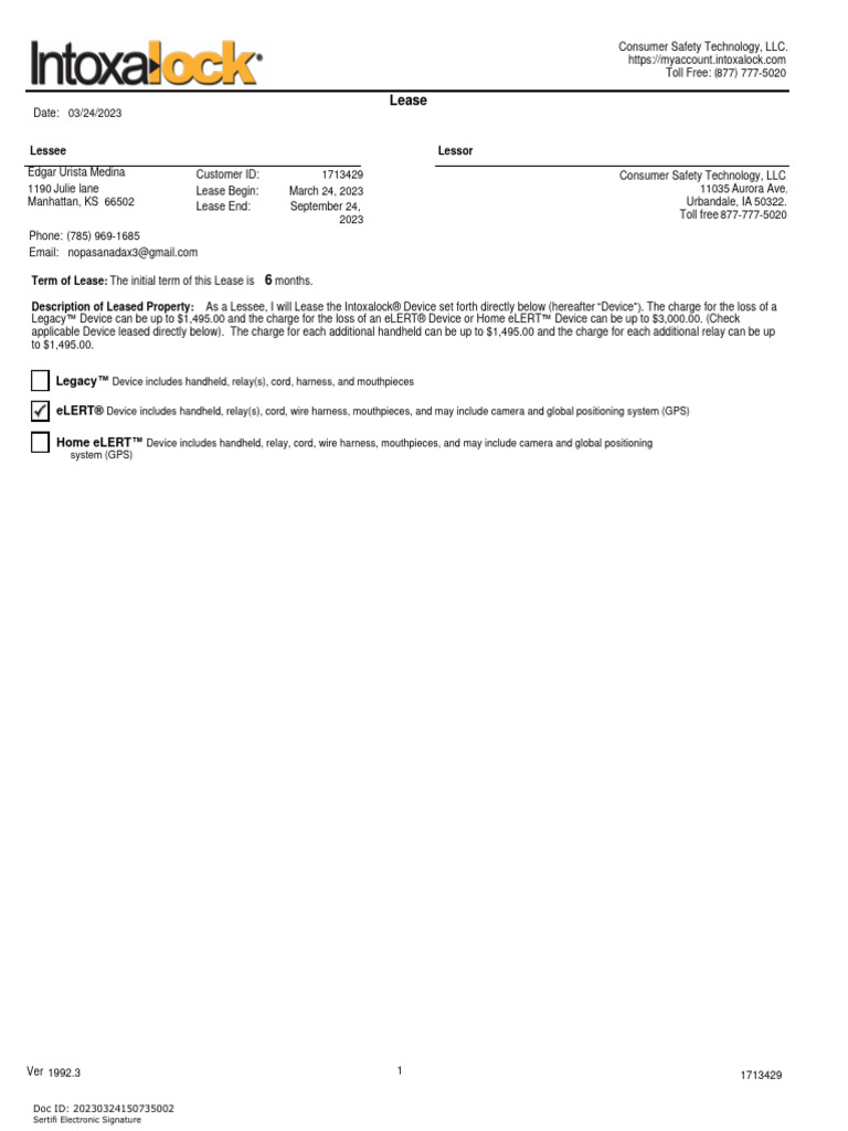 Sample | PDF | Credit Card | Lease