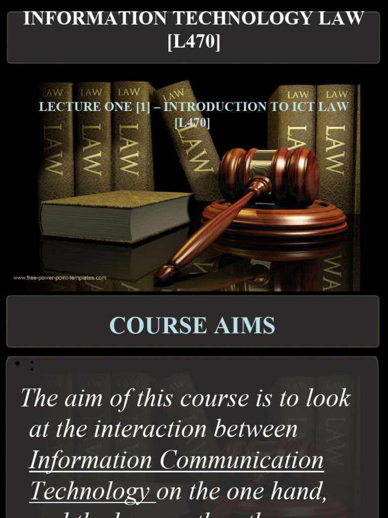 A1. Intro To Ict Law | PDF | Telecommunications | Information Technology