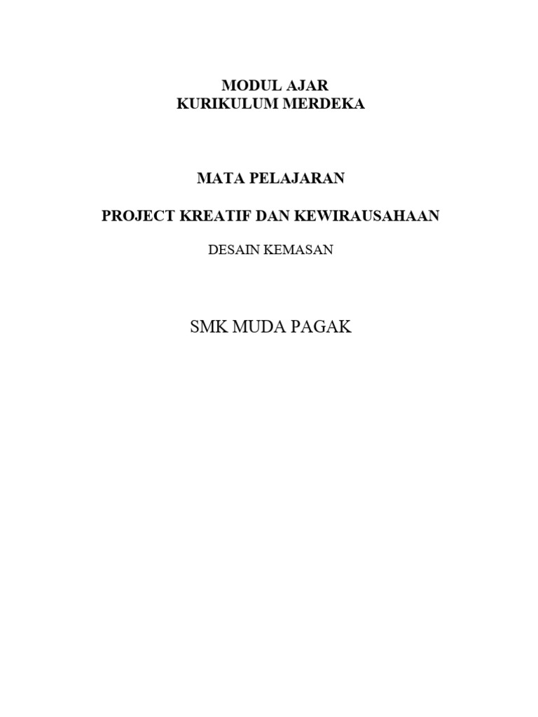 Modul Ajar PKK | PDF